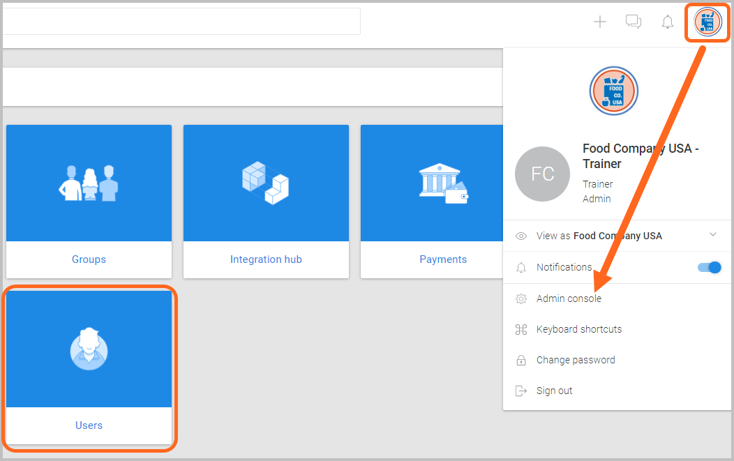 Create and manage user accounts (Global Customers)